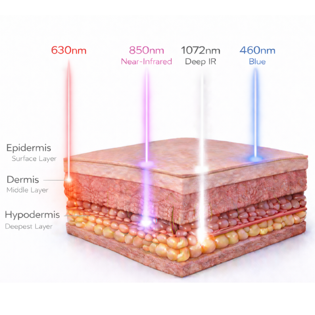 7 Color LED Light Therapy Chart & Benefits | ZAQ