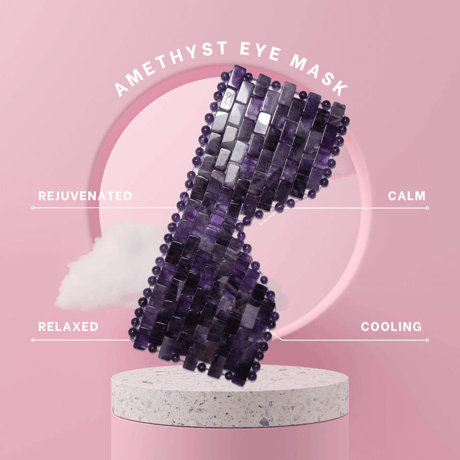 Handcrafted Amethyst Eye Mask: Luxurious, Natural Relaxation – ZAQ